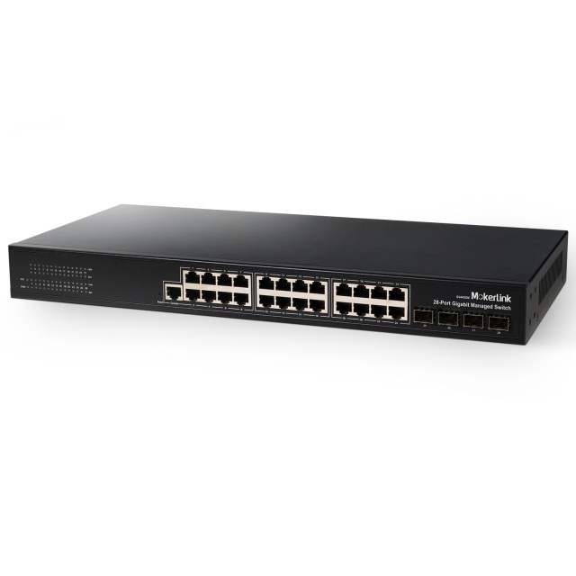 MokerLink Store - MokerLink 24 Port PoE Gigabit Managed Switch with 4 ...
