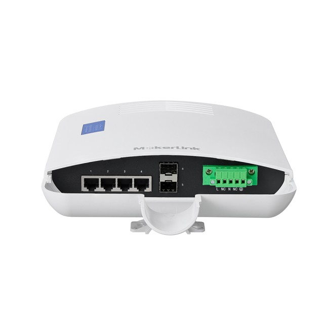 MokerLink Store - 6-Port Gigabit Outdoor PoE Switch with 2-Port SFP