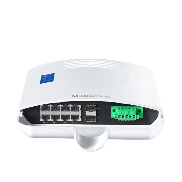 MokerLink Store - 8-Port Gigabit Outdoor PoE Switch with 2-Port SFP