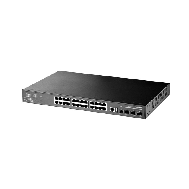 MokerLink Store - MokerLink 24 Port Gigabit Managed PoE Switch with 4 ...