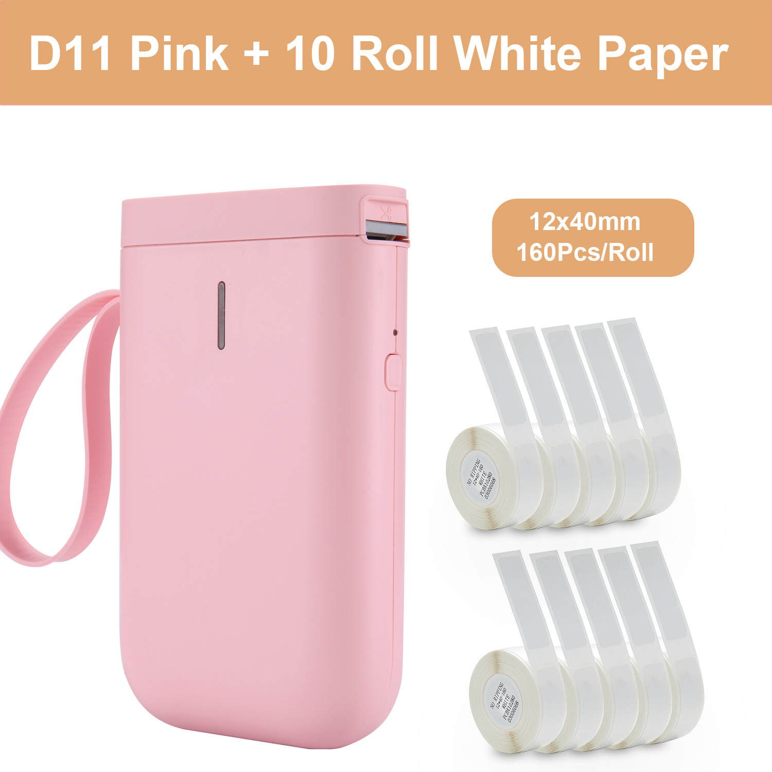 1/2 inch D11 Label Printer, Compatible iOS&Android, for Home&Office